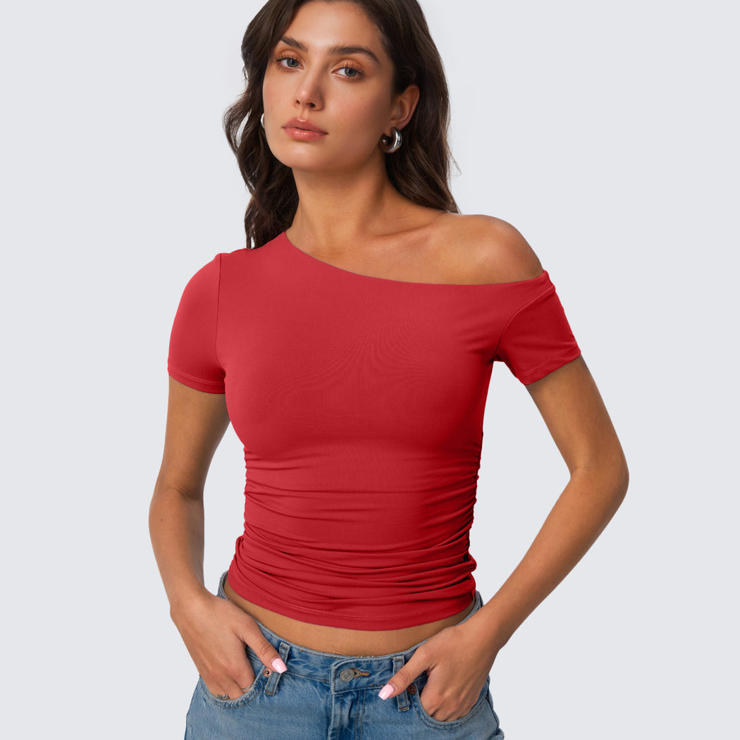 Trendy Queen Womens Off The Shoulder Tops Summer Shirts Going Out Crop ...